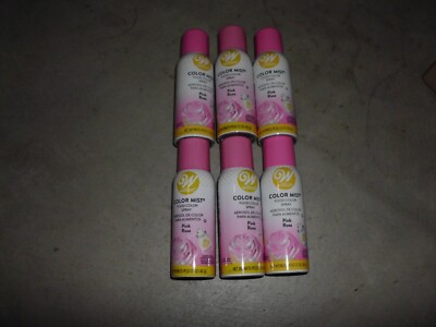 6 cans WILTON 1.5 oz PINK mist food color spray, NEW | eBay