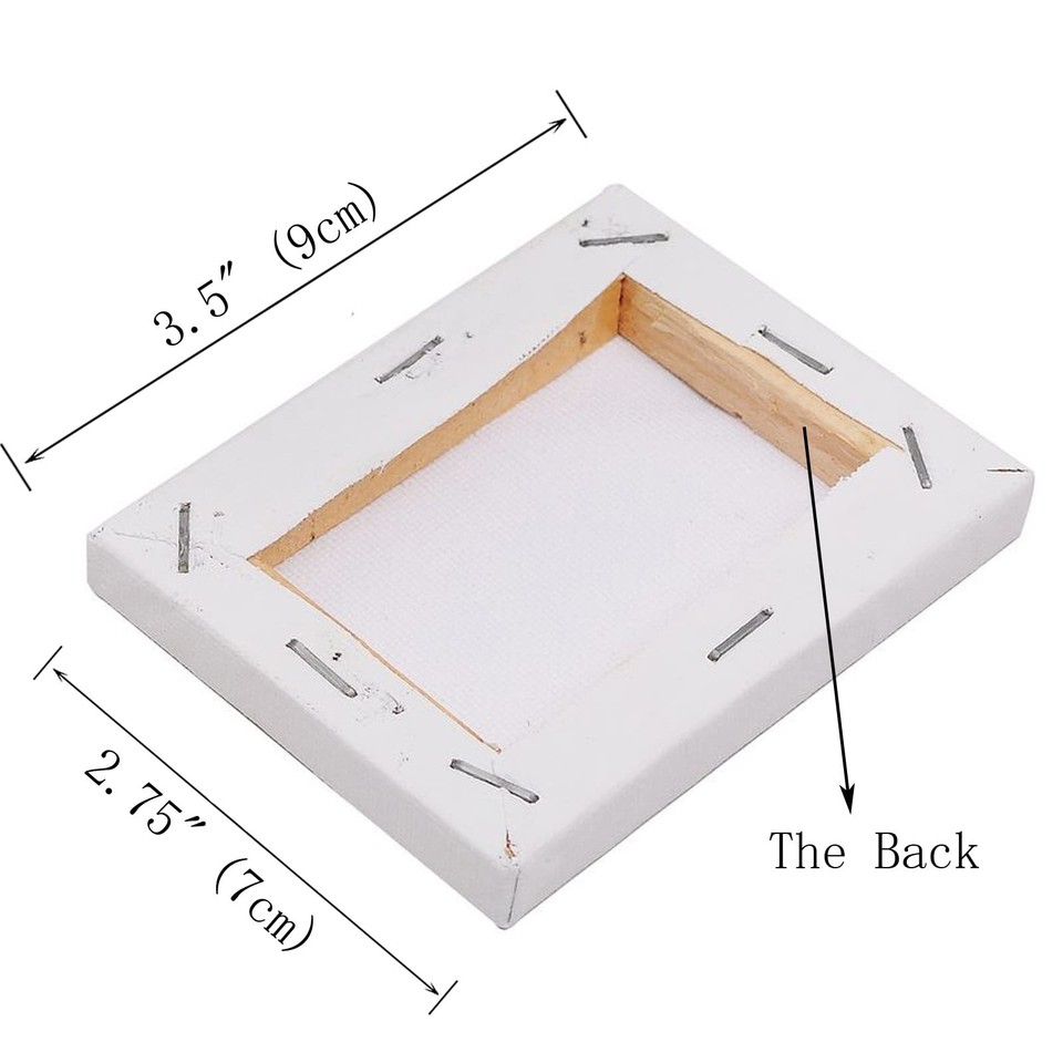 Mini Stretched Canvas 3.5x2.75 Inch Small Blank Canvas Pack of 12 | eBay