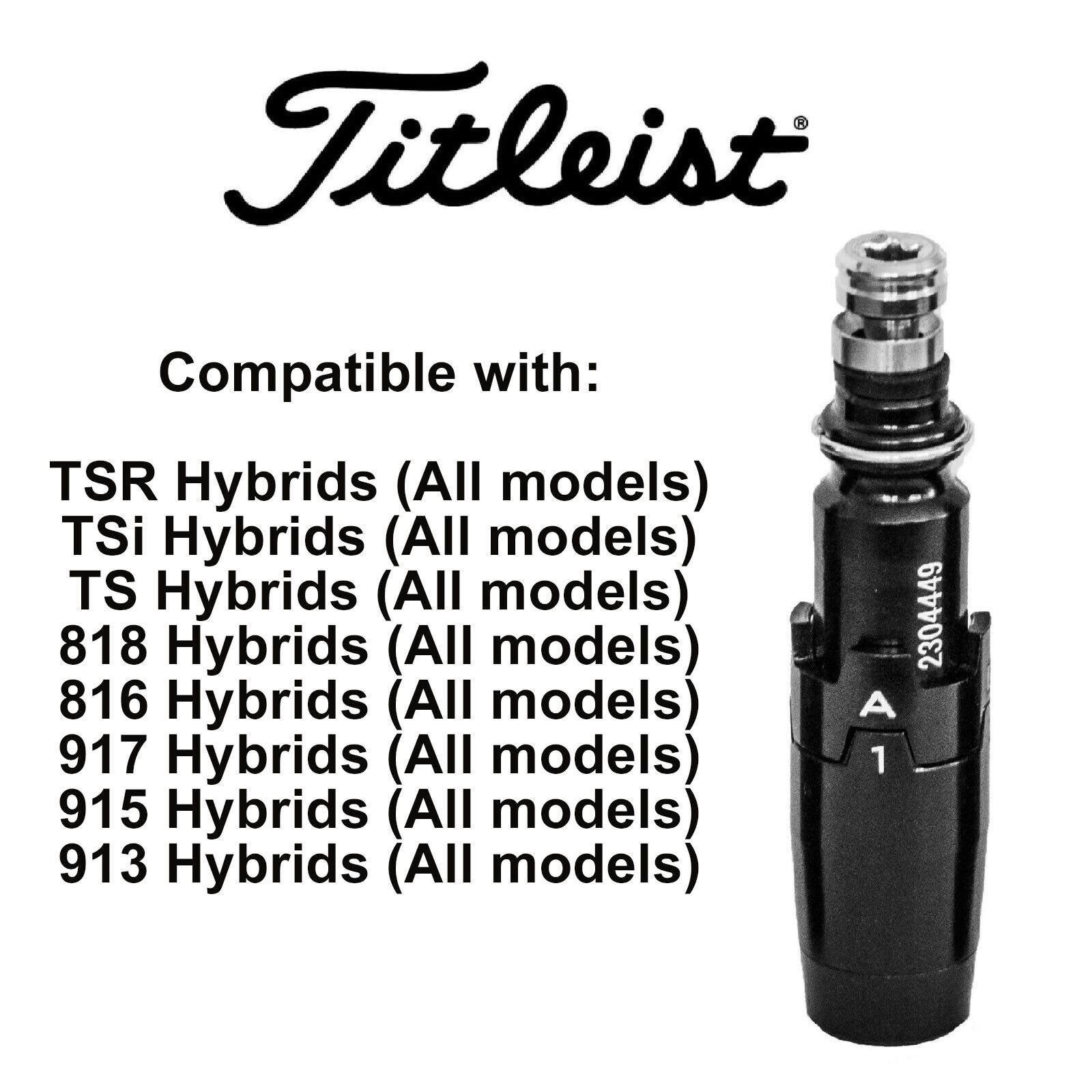 Titleist .370 Hybrid shaft adaptor, tip. For TSR TSi 818 816 TS2 TS3 ...