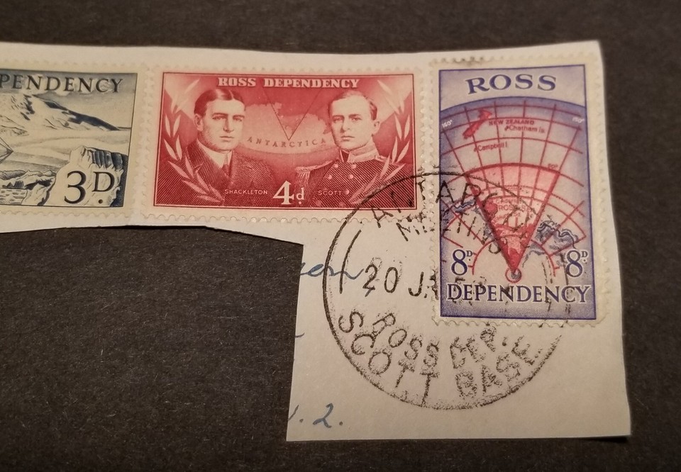 1957 ROSS DEPENDENCY Stamps - Scott L1 L2 L3 L4 - Cancelled Postmark ...