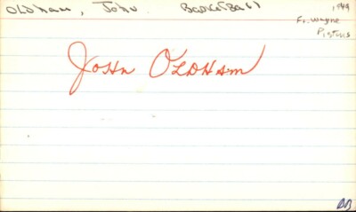 John Oldham Signed Index Card 3x5 Autographed Detroit Pistons 60814 | eBay