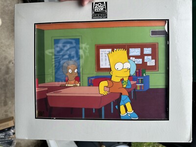 The Simpsons - Bart Classroom Original Animation Production Cel Key ...