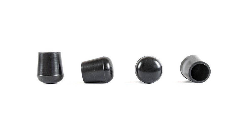 Ferrules End Caps - Black PVC Rubber - Inner Steel Reinforcement ...