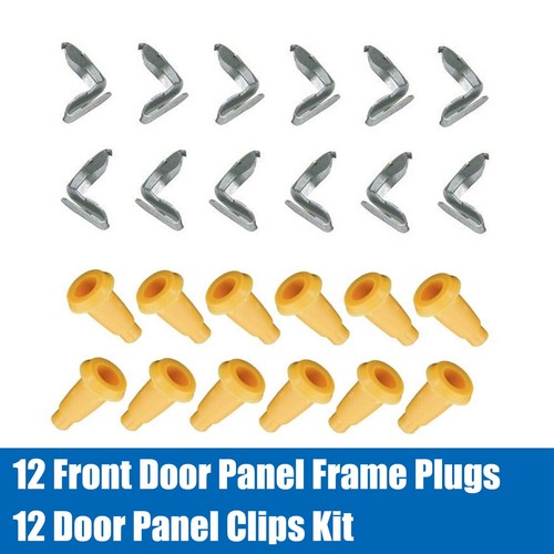 24x Front Door Panel Frame Plugs & Door Panel Clips Set For Buick Chevy ...