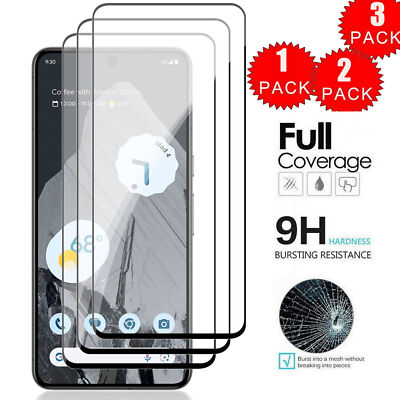 Premium Tempered Glass Screen Protector Film Cover For Google Pixel 7a ...