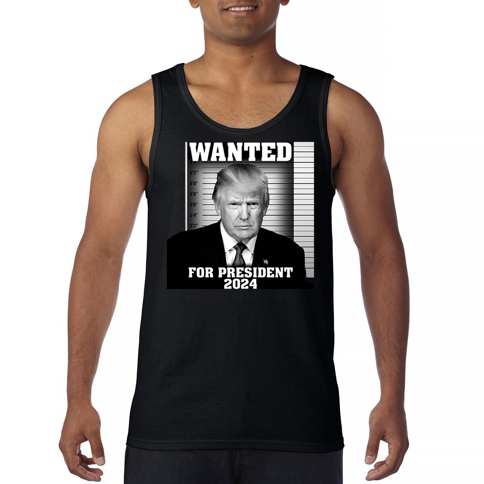 Donald Trump Wanted for President 2024 Tank Top Mugshot MAGA America ...