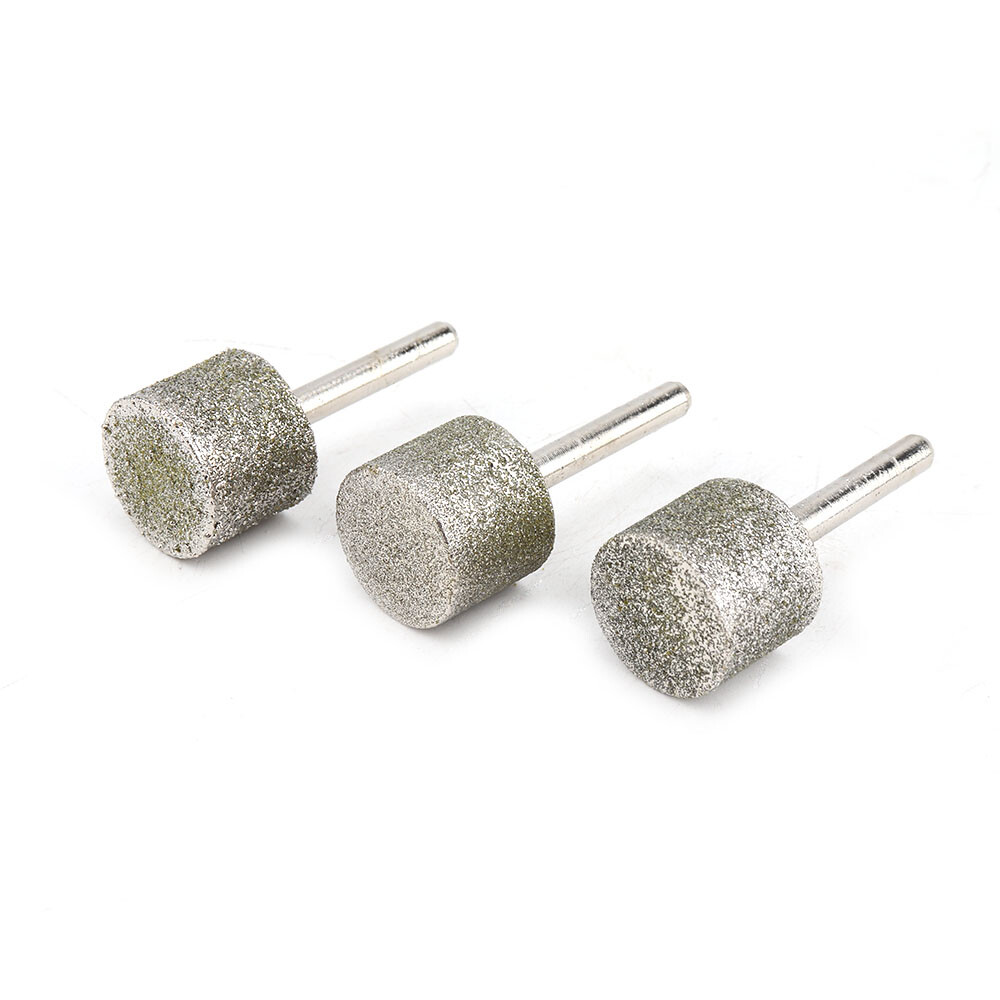 6-30mm Diamond Coated Grinding Head Cylinder Burr Bits for Dremel ...