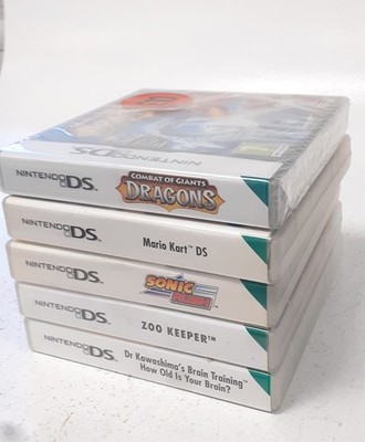 Nintendo DS Game Bundle 5x Mario Kart, Zoo Keeper & Sealed Combat Of ...