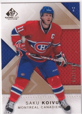 07/08 UD SP GAME USED SAKU KOIVU GOLD BASE PARALLEL /100 #47 | eBay