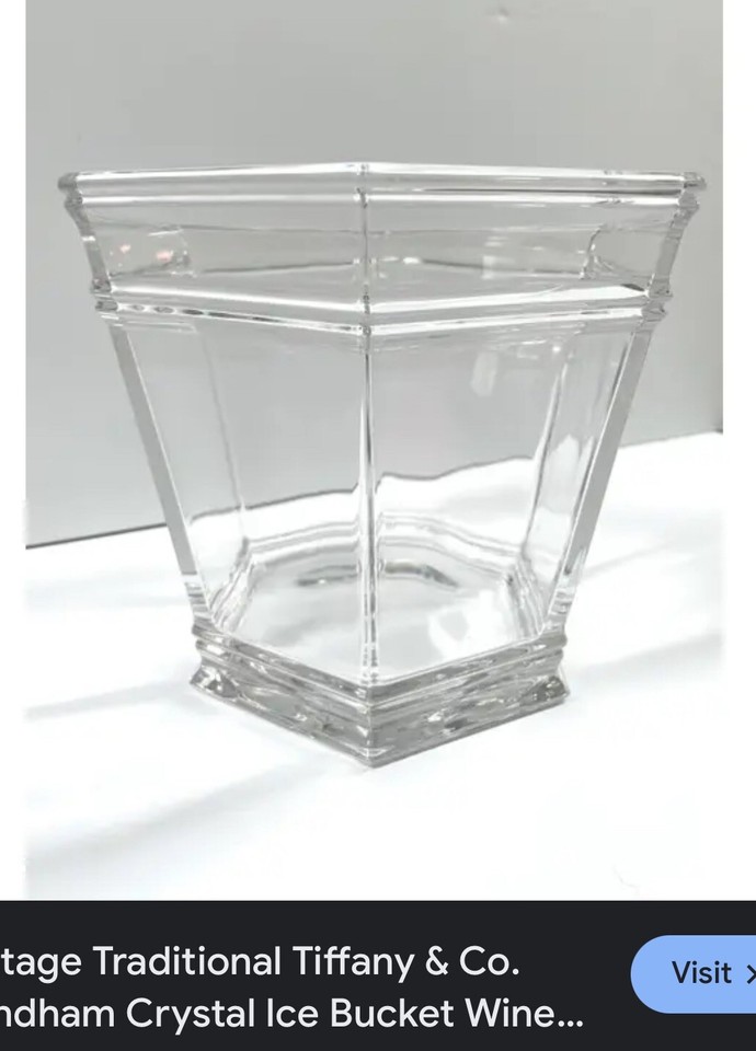 Tiffany & Co.Traditional Windham Crystal Ice Bucket Wine Champagne ...