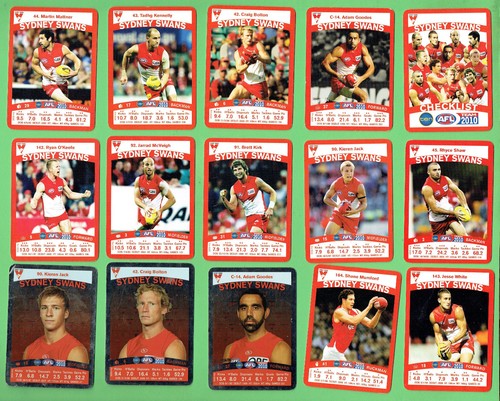 #D307. 45 SYDNEY SWANS AFL AUSTRALIAN RULES FOOTBALL CARDS | eBay