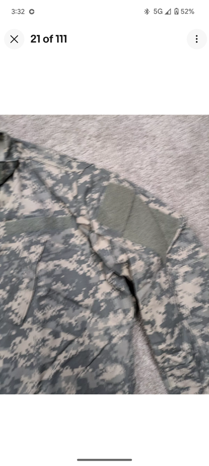 US Military Combat Uniform Jacket Mens M Medium Camo Digital Desert ACU ...