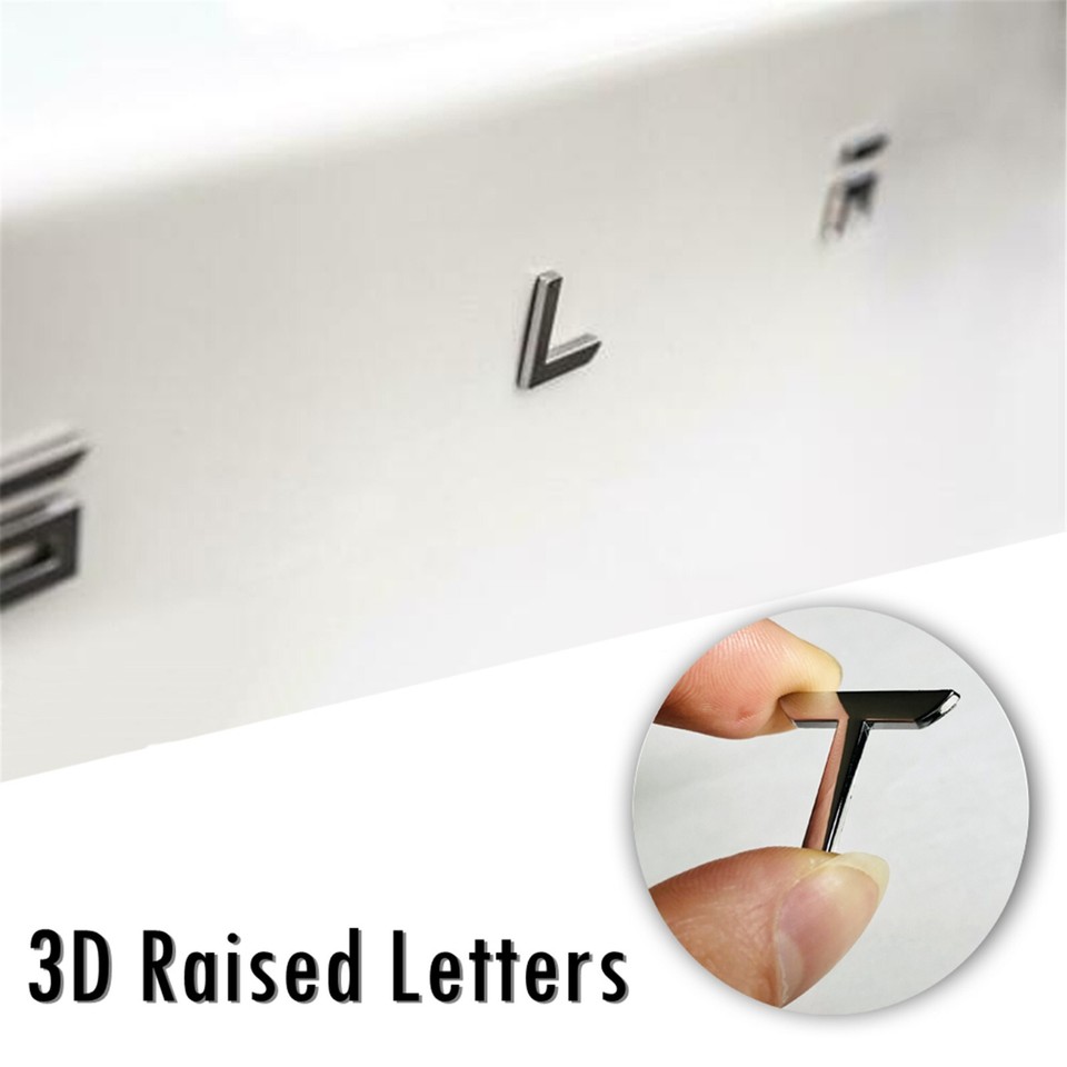 1Set Raised Rear Tailgate Emblem Letters Fit For Tesla Model S 3 X Y ...