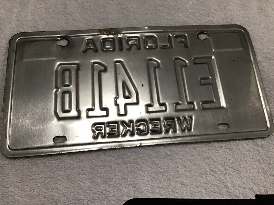 2002 Expired Florida Wrecker License Plate E1141B | eBay