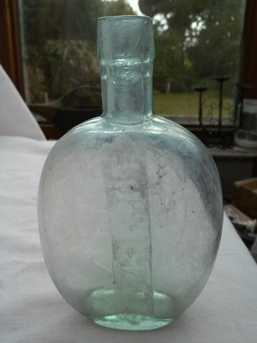 Philpot acid-etched whisky pub spirit flask bottle 1880-1920 | eBay