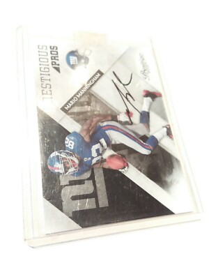 2010 Prestige Prestigious Pros No. 31 Mario Manningham AUTO/100 GIANTS ...
