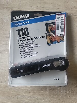 Kalimar Twin Lens Focus Free 110 Film Camera Pocket - BLACK | eBay