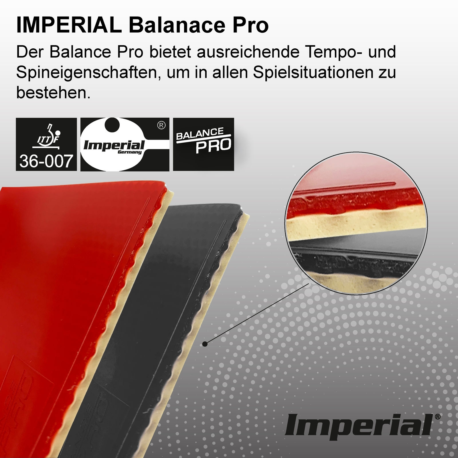 IMPERIAL Balance Pro | Tischtennis Belag | TT | ITTF | eBay.de