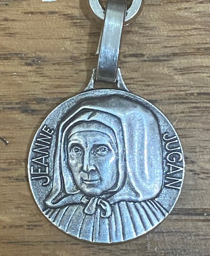 St Jeanne Jugan Religious Pendant Keyring Vintage - Pewter Made In ...