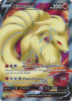 Ninetales V (Full Art) 177/192 Ultra Rare Rebel Clash Pokemon TCG | eBay