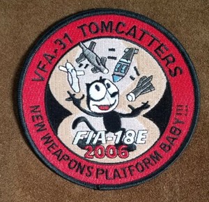 PATCH USN VF-31 TOMCATTERS FELIX Top Gun navy pilot FIGHTER SQN NEW ...
