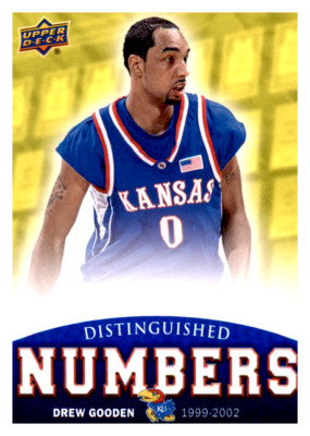 2013 Upper Deck University of Kansas Distinguished Numbers Drew Gooden ...