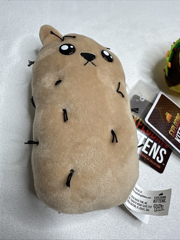 EXPLODING KITTENS TACO CAT AND HAIRY POTATO CAT 7" PLUSH WITH TAGS AND CARDS | eBay