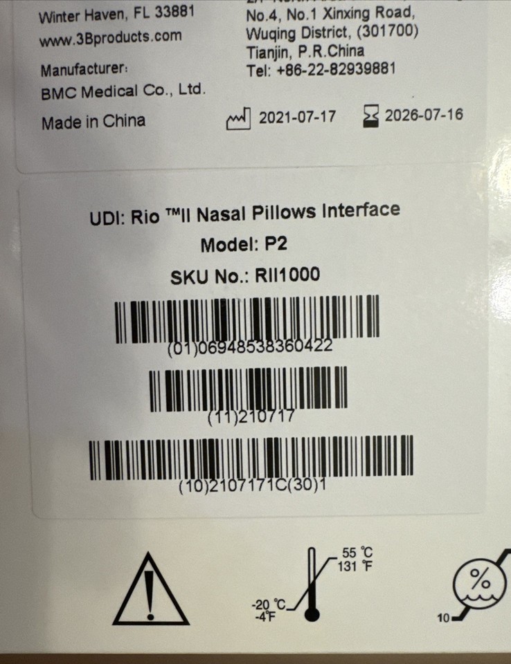 Rio II Nasal Pillow CPAP Mask Fit Pack Small Medium Large Cushions | eBay