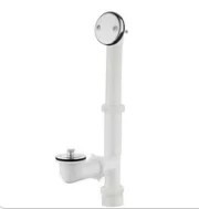 Everbilt 1-1/2 in. White Poly Pipe Bath Waste and Overflow Drain in ...