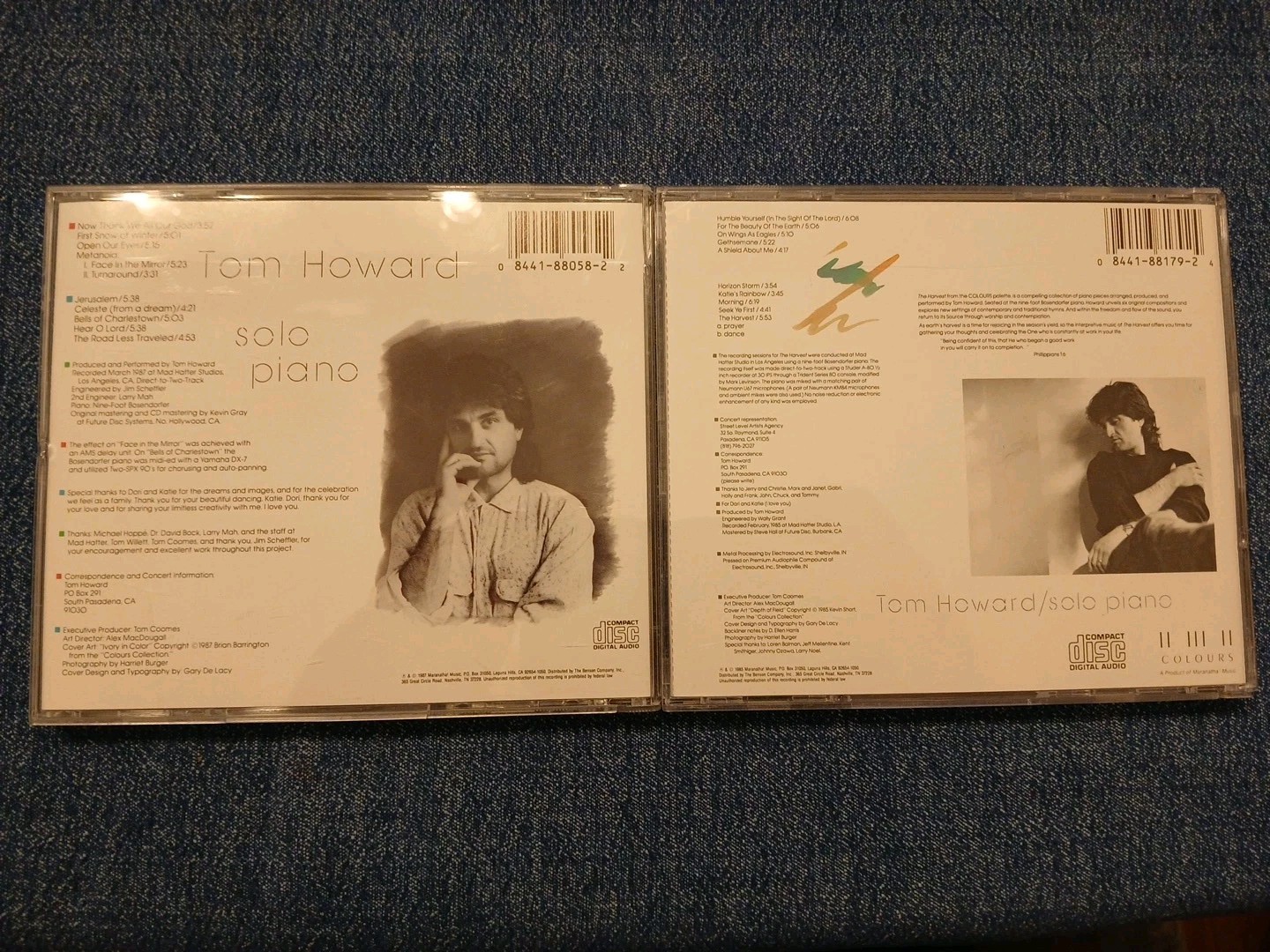 Tom Howard 2 CD Lot Solo Piano 1987 - The Harvest 1985 Maranatha! Music ...