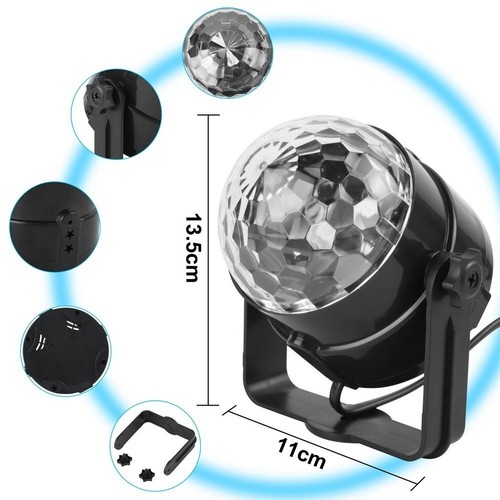 Party Magic Disco Ball Light LED Club RGB Rotating DJ Stage Lighting ...