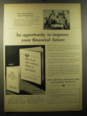 1950 The Mutual Benefit Life Insurance Company Ad - An opportunity to ...