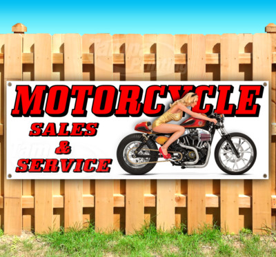 MOTORCYCLE SERVICE AND REPAIR Advertising Vinyl Banner Flag Sign Many ...