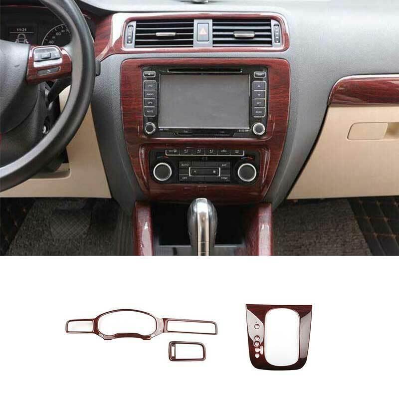 For Volkswagen Jetta 2012-2014 Red Wood Inner Decoration Full Set Cover ...