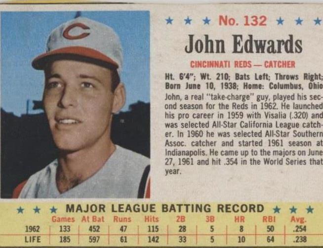1963 Post - Johnny Edwards #132 for sale online | eBay