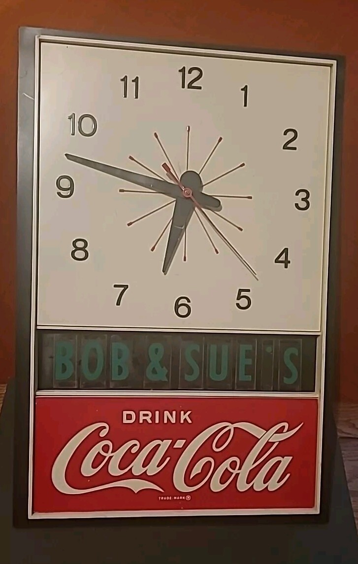 1960's Coca-Cola Soda Clock Working Fine. | eBay