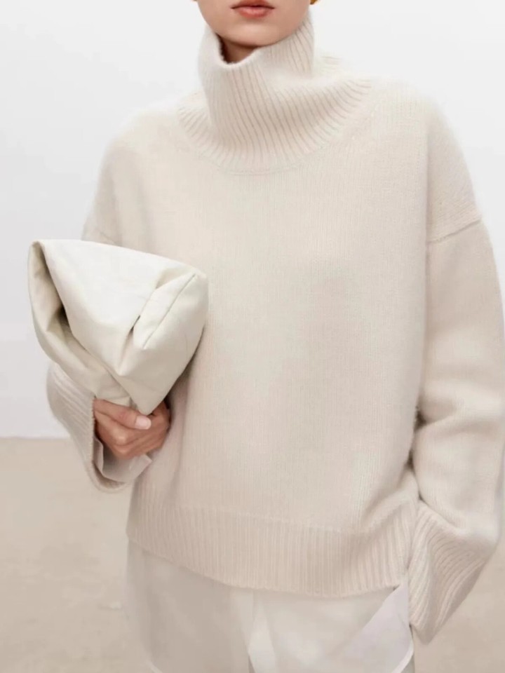 100% Cashmere Sweater Women's Winter Turtleneck Sweater Base Wool ...
