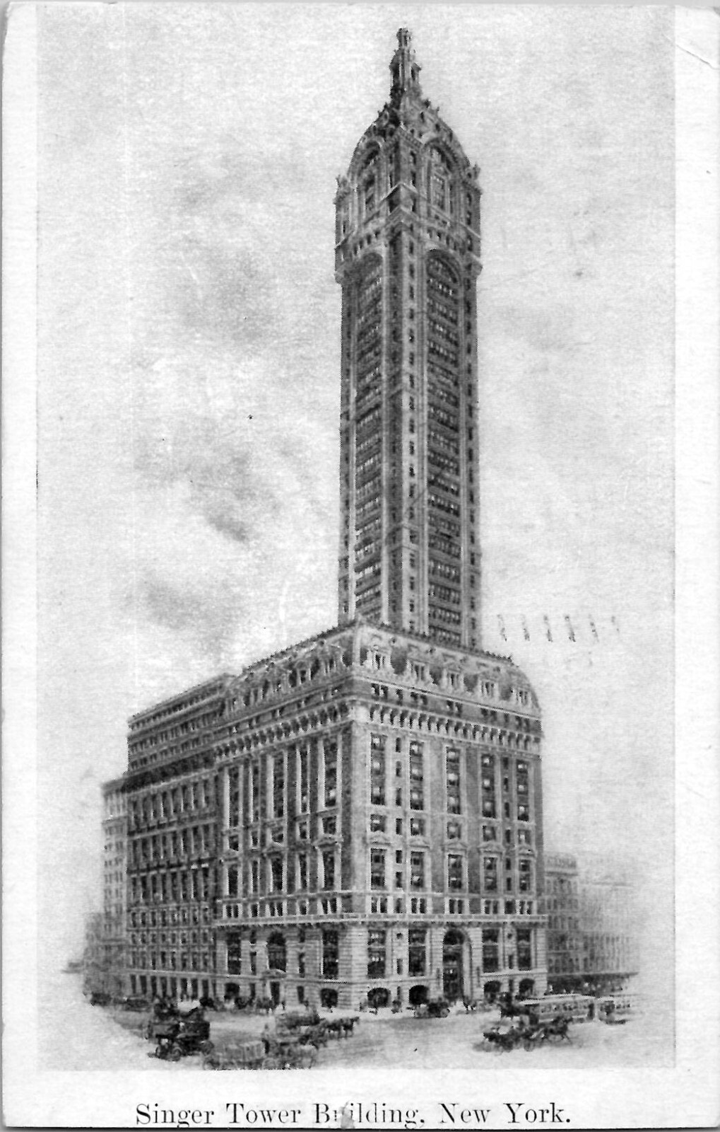 Singer Tower Building New York City Vintage Postcard Posted 1907 | eBay