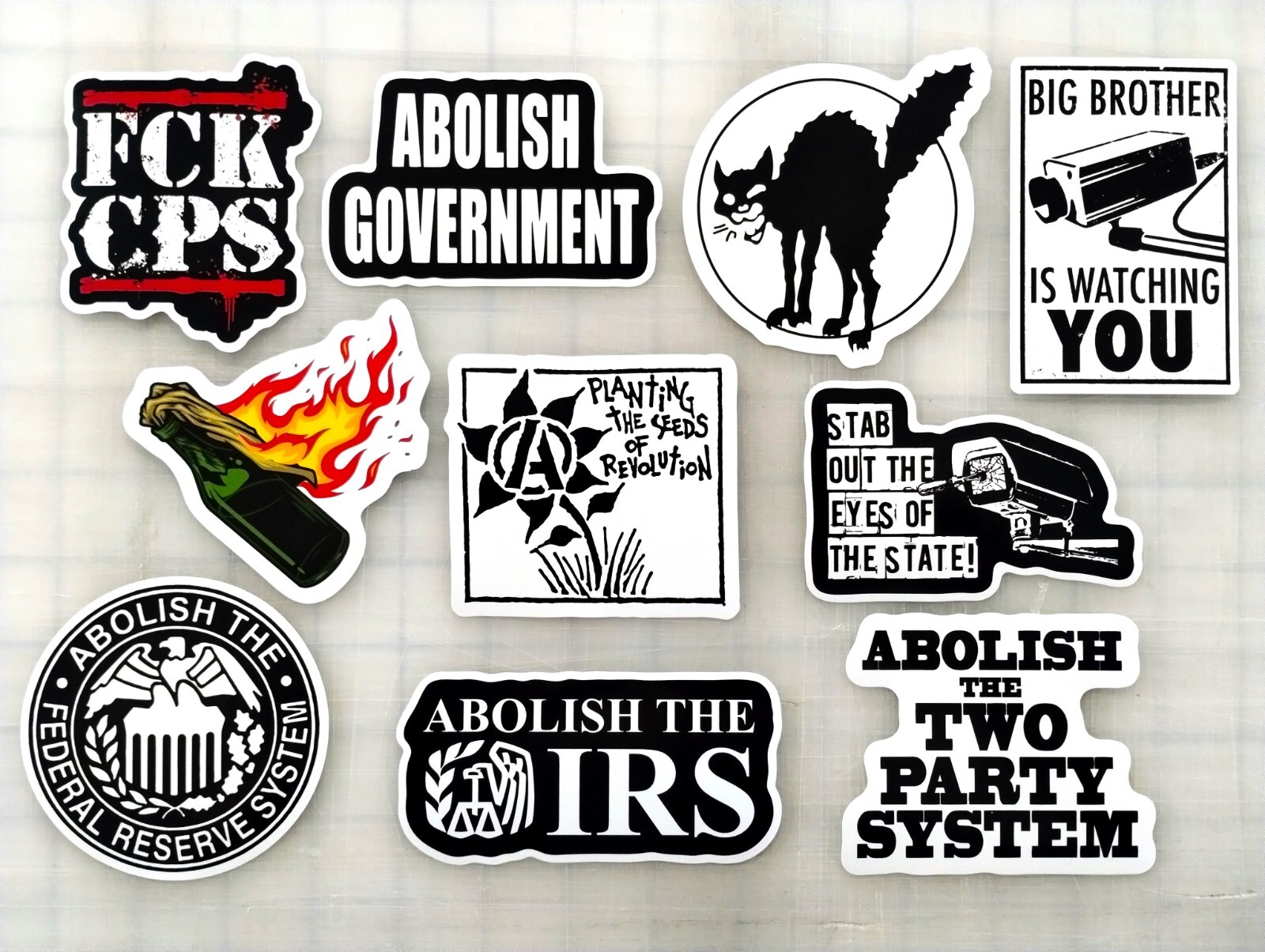 Anarchist Political Sticker Pack SET 1 anarchy anarchism women's rights ...