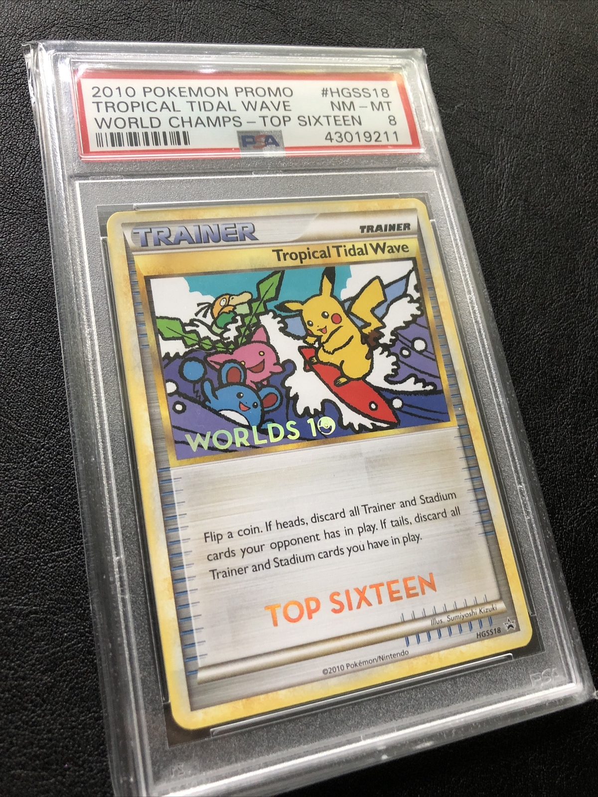 PSA 8 Pokemon Worlds 10 TOP SIXTEEN 16 Tropical Tidal Wave Trophy Card ...
