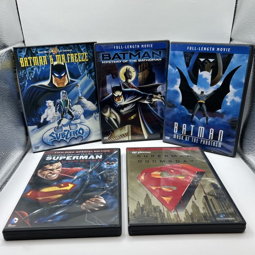 DC Universe Animated Movie Lot Of 5 DVDs Justice League Batman Superman ...
