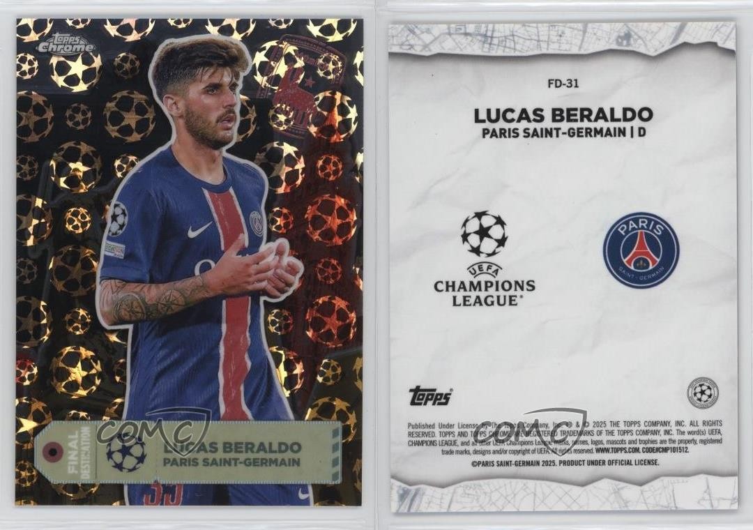 2024-25 Topps Chrome Uefa Club Competitions - Final Destination Lucas ...