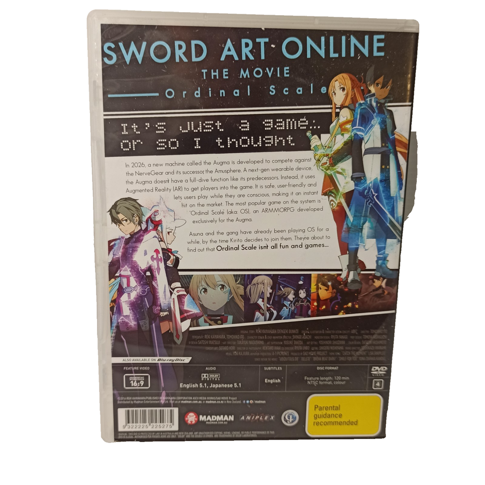 Sword Art Online The Movie Ordinal Scale DVD Animation Anime Manga ...