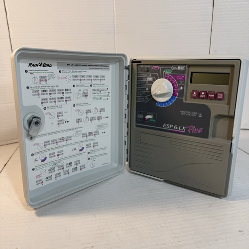 Rain Bird Esp-6LX+ Pro Lawn Sprinkler Controller Wired Keys Lock ...