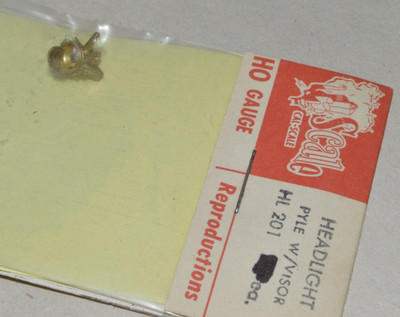 HO scale steam locomotive PARTS Cal-Scale HL-201 headlight w/ visor | eBay