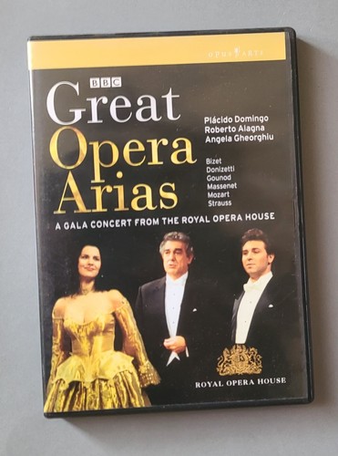 DVD GREAT OPERA ARIAS - PLACIDO DOMINGO / ROBERTO ALAGNA - ROYAL OPERA ...