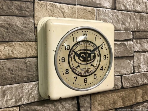 COLT PISTOL OLD GUN SHOP RIFLE DEALER RANGE ADVERTISING WALL CLOCK | eBay