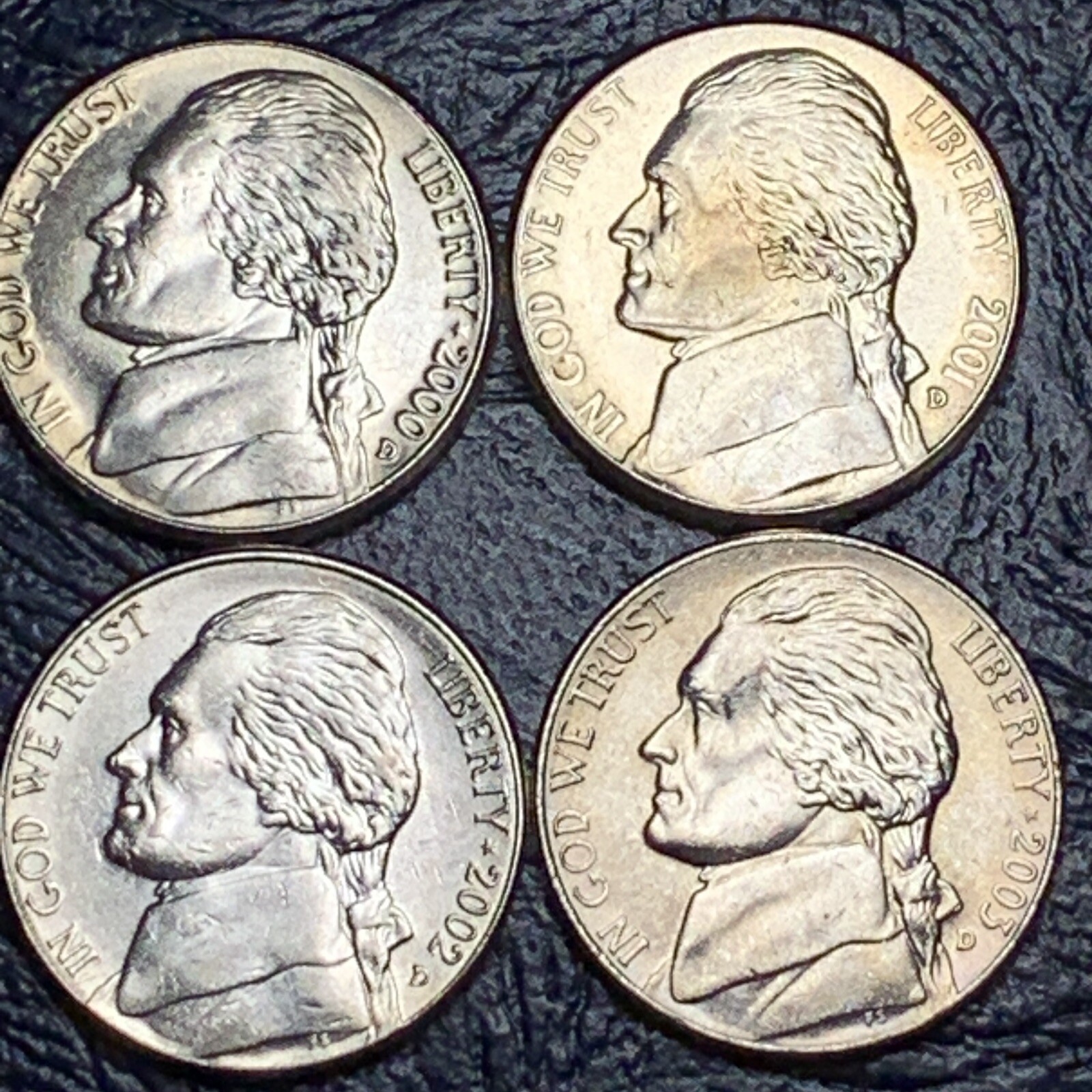 2000 01 02 03 DENVER MINT JEFFERSON NICKELS WITH STEPS~ AU/UNC CONDITION | eBay