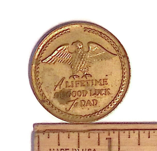 Hickock Father of the Year Coin Token 1955 A Lifetime of Good Luck to ...