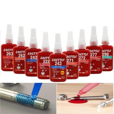 Loctite Thread Lock 50ml Blue Bolt Stud Fast Fix Screw Glue Nut ...